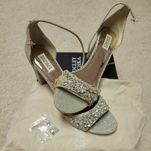 Badgley Mischka | Shoes | Badgley Mischa Tempest Embellished Heel ...